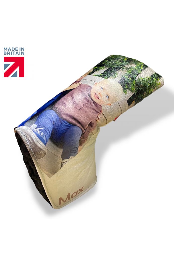 Leather Golf Putter Cover with printed photograph